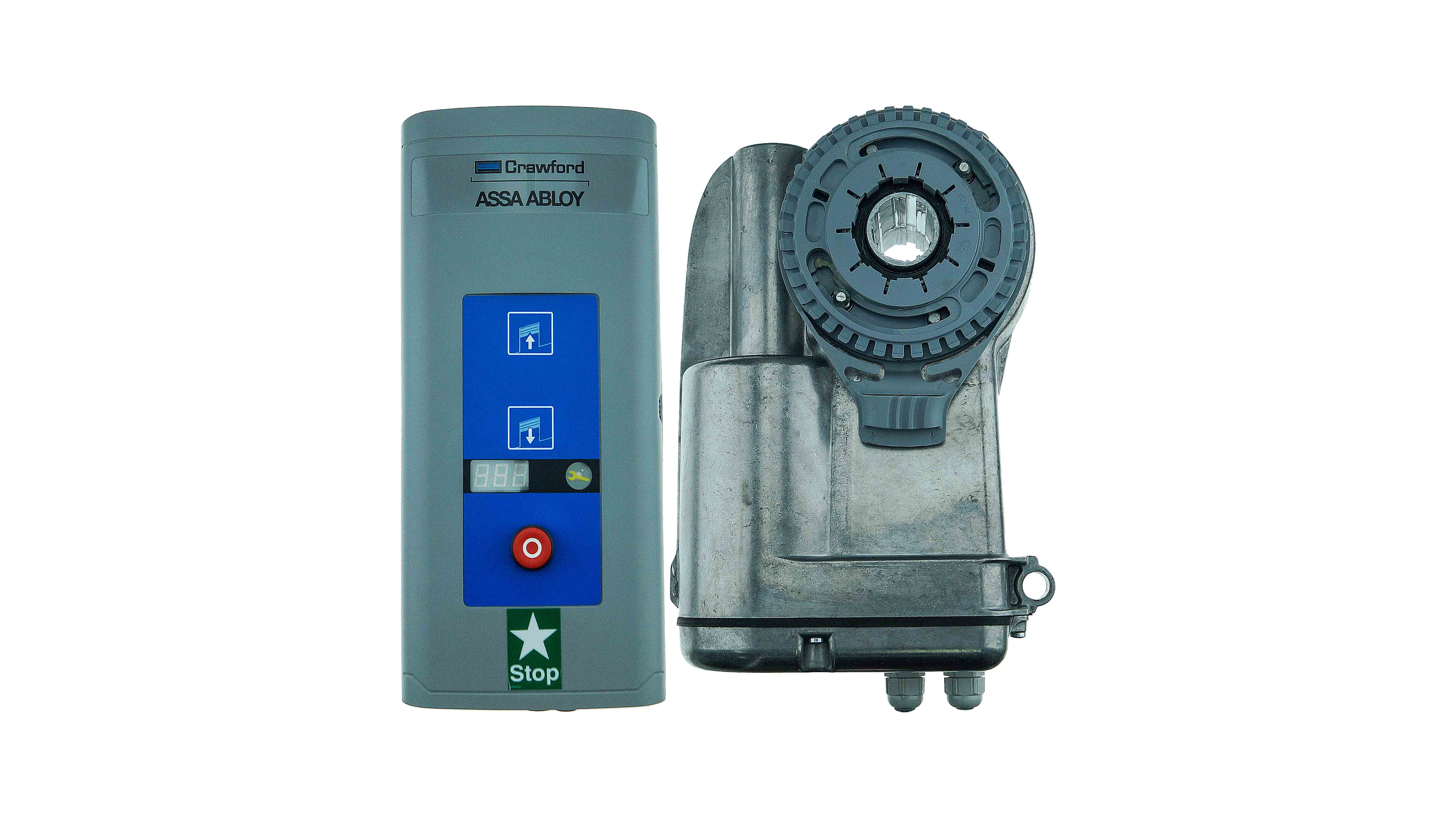 Napęd CDM9 z centralą sterującą ECS950 230VAC Crawford Assa Abloy nr ...