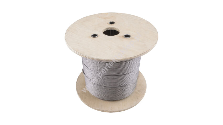 Lina stalowa nierdzewna 4mm splot 7x19 z rdzeniem stalowym cięta na wymiar Polsling nr kat. A-4 ...